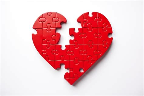 Premium Photo Pursuit Of Love An Incomplete Puzzle Heart Yearning For Its Missing Piece
