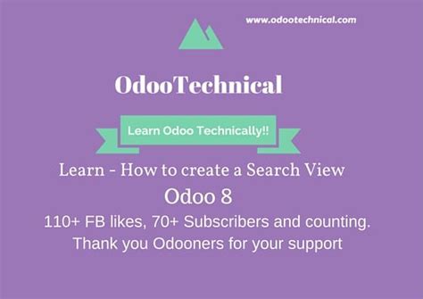 Learn How To Create A Search View In Odoo 8 With Example Odoo Technical