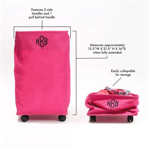Personalized Collapsible Rolling Cart Marleylilly