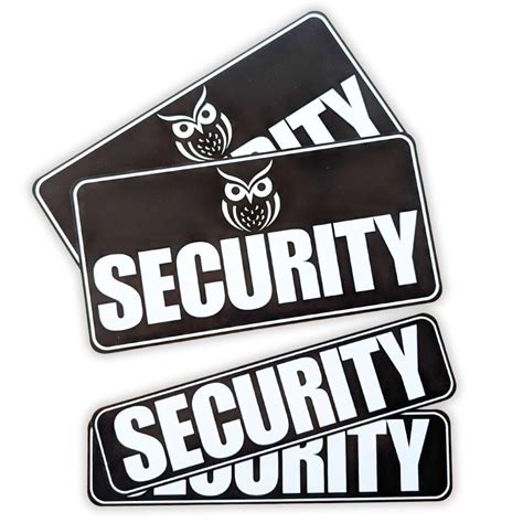 Reflective Security Car Magnets Reusable Vehicle Signs 4 Pack And Two
