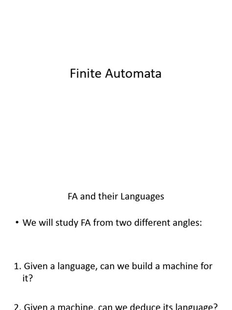 Lec 06 Finite Automata Pdf Automata Theory String Computer Science