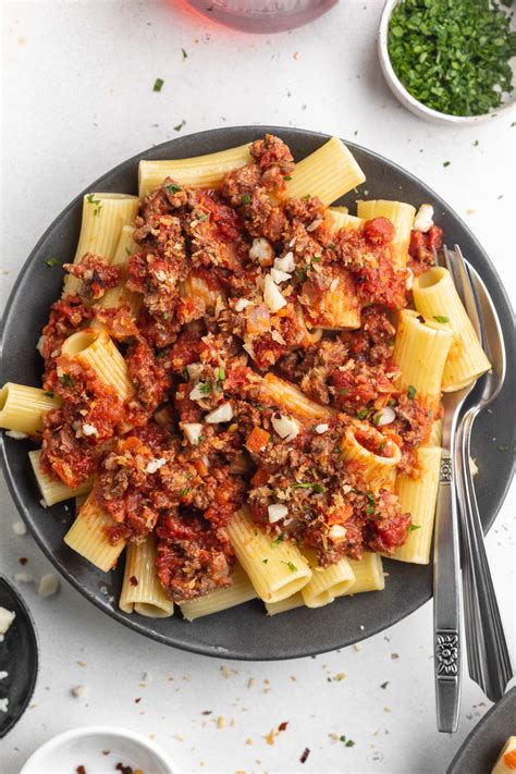 Classic Rigatoni Bolognese Sam Does Her Best