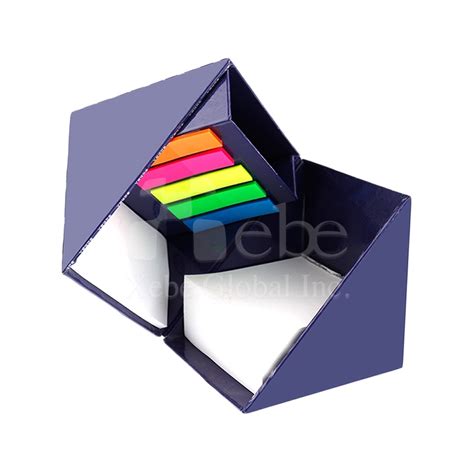 Foldable Note Cube Box With Pen Holder School Commodity Custom Sticky Notes