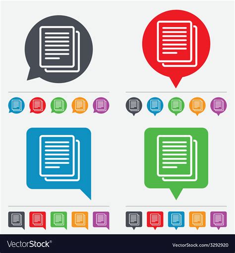 Copy File Sign Icon Duplicate Document Symbol Vector Image