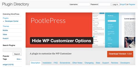 remove wordpress customizer sections pootlepress