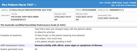 Australian Modified Karnofsky Performance Status Akps Knowledgebase