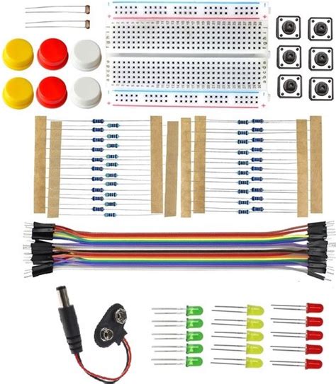 Elektronica Starter Kit Voor Arduino Breadboard Jumper Wires Leds Weerstanden Bol