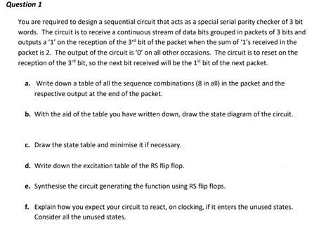 Solved Question 1you Are Required To Design A Sequential
