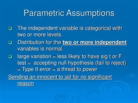 PPT Parametric Versus Nonparametric Statistics When To Use Them And