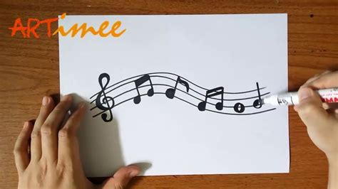 How To Draw Music Notes Music Notes Drawing Music Notes Easy Sketches For Beginners