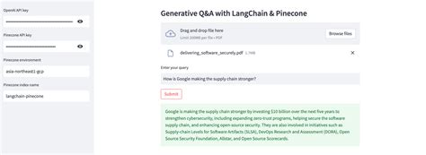 generative question answering with langchain and pinecone
