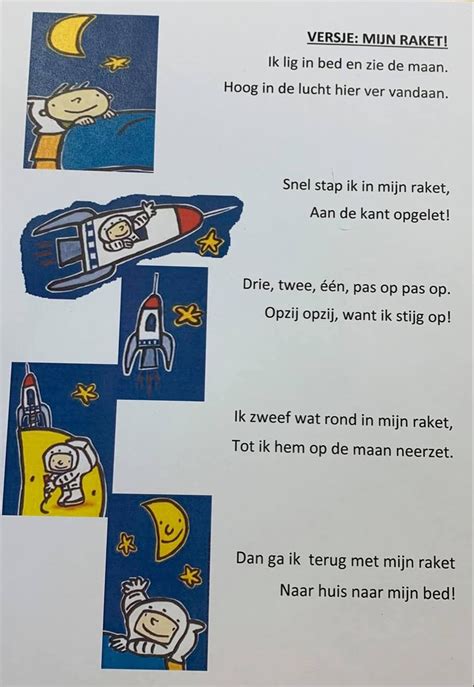 Versje Ruimte Ruimte Thema Leesideeën Ruimteknutsels