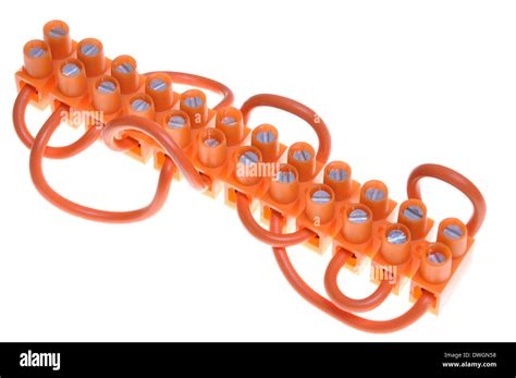 Terminal Block With Cables Concept Of Power Connection Network Stock Photo Alamy