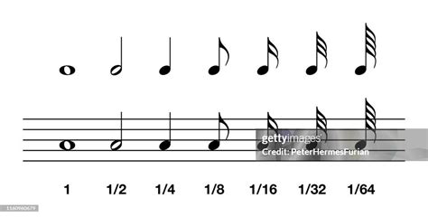 Standard Note Values In Music Notation High Res Vector Graphic Getty