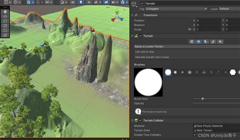 【unity地形】使用地形工具创建场景环境 terrain unity 制作 地形 工具 csdn博客
