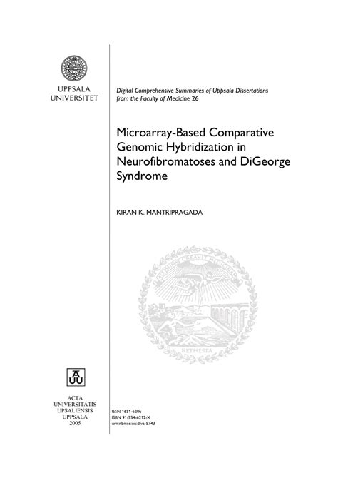 Pdf Microarray Based Comparative Genomic Hybridization In Neurofibromatoses And Digeorge Syndrome