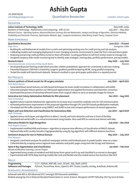 Ashish Resume 2023 Pdf Machine Learning Applied Mathematics