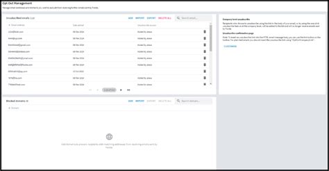 managing unsubscribe links in bulk email invitations survey designer
