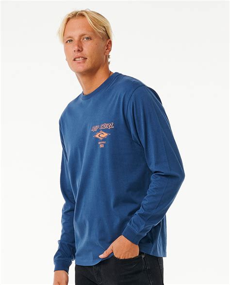 Fade Out Icon Long Sleeve Tee Surf Clothing For Mens Rip Curl Indonesia