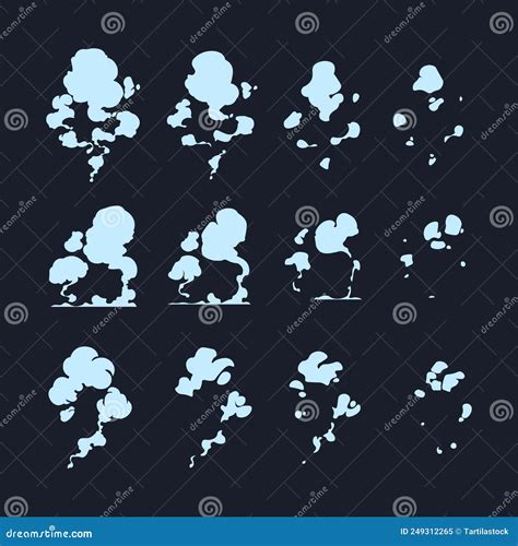 smoke sprite effect cartoon dust cloud game animation asset steam