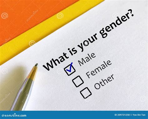 Questionnaire About Sexual Orientation Stock Photo Image Of Answer Gender