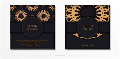 빈티지 장식품으로 초대 카드를 준비합니다 고급 그리스어와 검은 색의 인쇄 디자인 엽서를위한 세련된 벡터 템플릿 0명에 대한 스톡 벡터 아트 및 기타 이미지 Istock