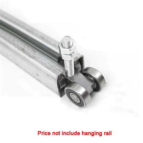 헤비 듀티 슬라이딩 도어 행잉 휠 산업 창고 식물 궤도 트랙 베어링 300 400kg 행잉 풀리 Gf107 2 개