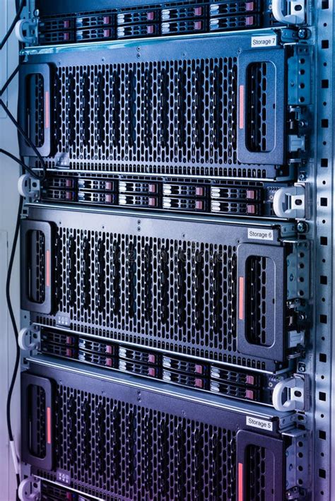 Array Of Data Storage Hard Drives In Internet Data Center Stock Image Image Of Bytes Attached