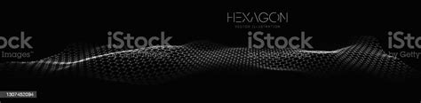 육각형 웨이브 벡터 템플릿 현대 3d 그래픽 기하학적 배경 디지털 기술 웹 흐름 추상적 배경 Eps 10 0명에 대한 스톡 벡터 아트 및 기타 이미지 Istock
