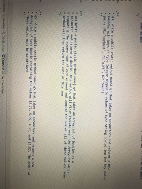 solved q3 write a public static method named q3 that