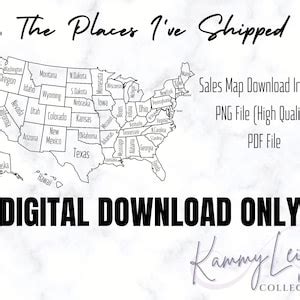 Sales Map INSTANT DOWNLOAD Etsy