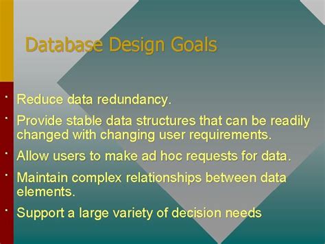 Database Design Database Design The Process Of Developing