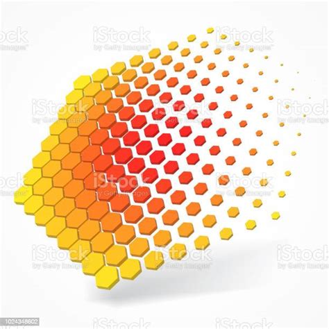 육각형 Technolgy 테마입니다 3 차원 스타일 벡터 일러스트입니다 3차원 형태에 대한 스톡 벡터 아트 및 기타 이미지