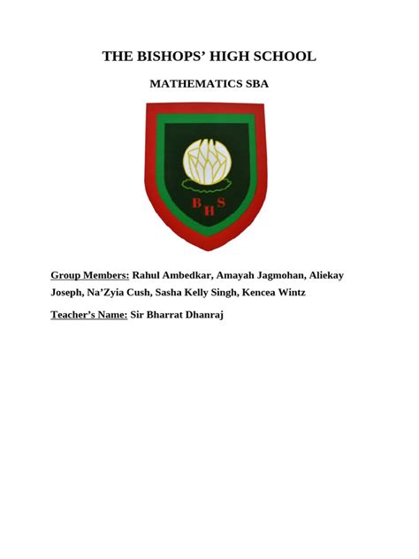 Mathematics Sba 2 Pdf