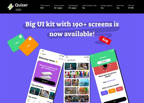 Quiz Mobile App Ui Kit Quizer On Behance