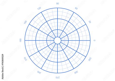 Polar Grid Isolated Grid With Concentric Circles Diagram Chart Grid