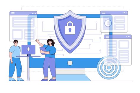 Flat Cyber Security With Padlock And Circuit Concept Can Use For Landing Page Web Banner