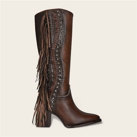 Bota Tradicional En Piel Genuina Para Dama Botas Cuadra Mujer Botas