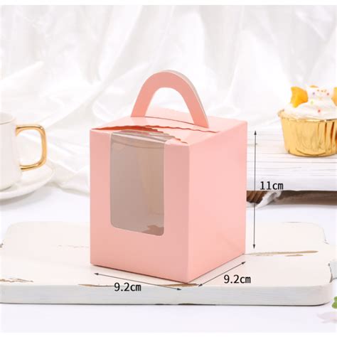 กล่องคัพเค้ก กล่องหน้าใส ใส่ขนม ใส่ตุ๊กตา มีหูจับหิ้วได้ Shopee Thailand