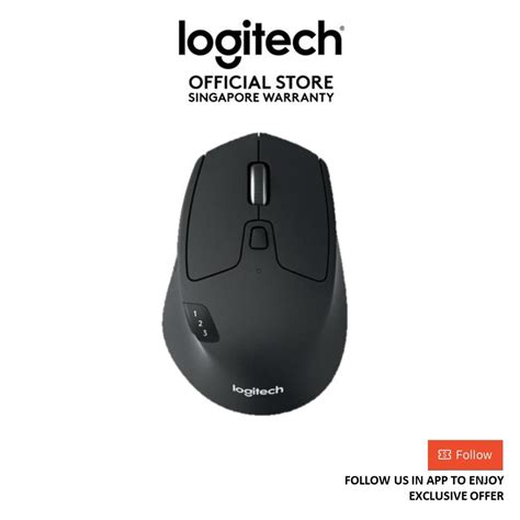 Logitech M720 Triathlon Multi Device Bluetooth Wireless Mouse With Logitech Flow Technology