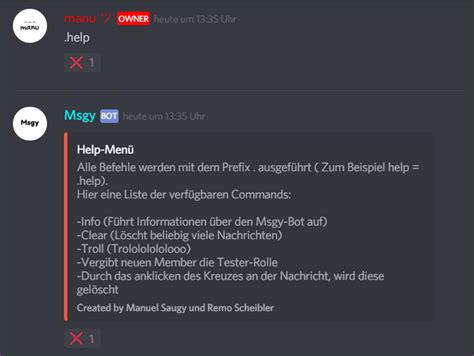 Discord Bot Msgy Projekttag Informatik