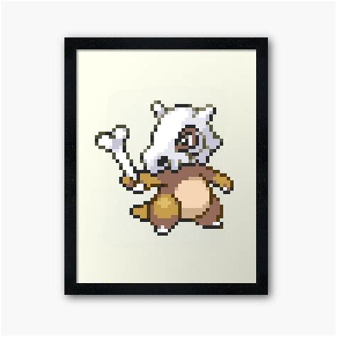 Cubone Pokemon Pixel Art Printable Digital Poster 3 Files In Svg Png And  Etsy