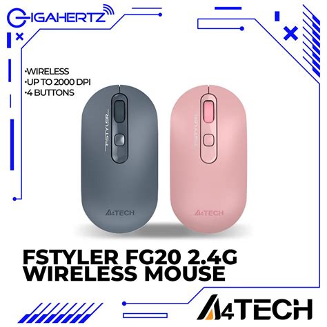 A4tech Fstyler Fg20 Wireless Mouse Gigahertz