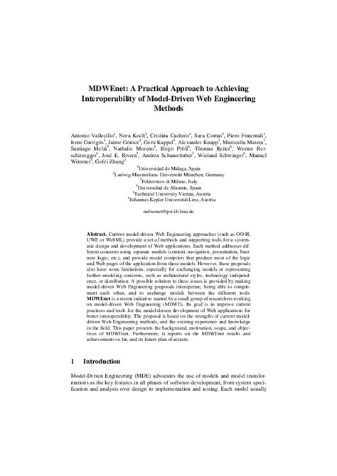 Pdf Mdwenet A Practical Approach To Achieving Interoperability Of