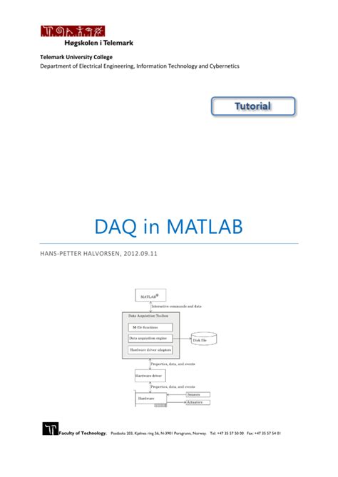 Tutorial Data Acquisition In Matlab