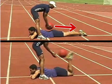 Medicine Ball Hamstring Curl Track And Field Drills And Practice Plans