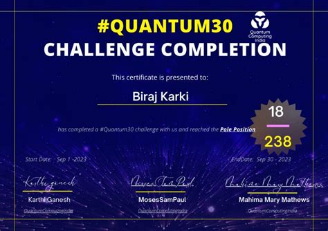 Biraj Karki On Linkedin Quantum30 Learningjourney Effortisreward Cohort3 Futurejourney
