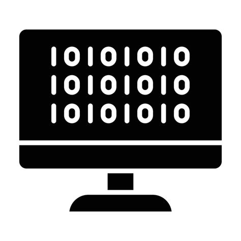 Binary Code Glyph Icon 4596944 Vector Art At Vecteezy