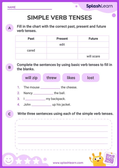 Master Verb Tenses Improve Language Skills Worksheet