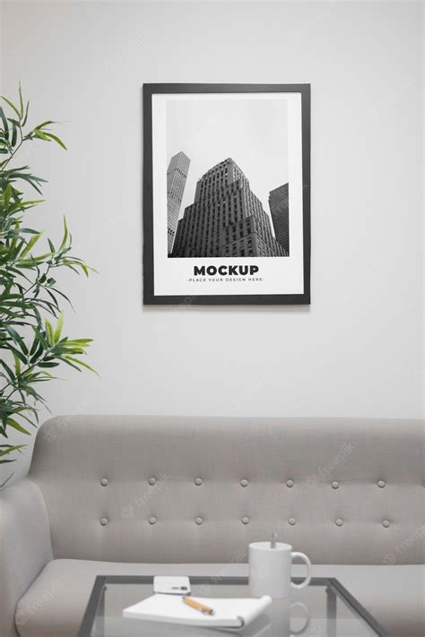 Premium Psd Office Wall Poster Mock Up Design